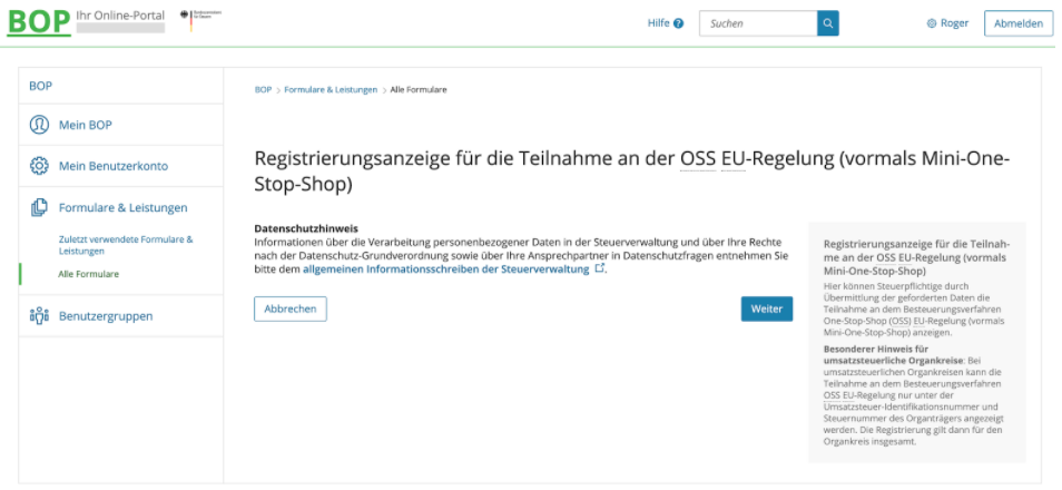 Leitfaden zur OSS-Registrierung in Deutschland – Taxdoo's Help Center