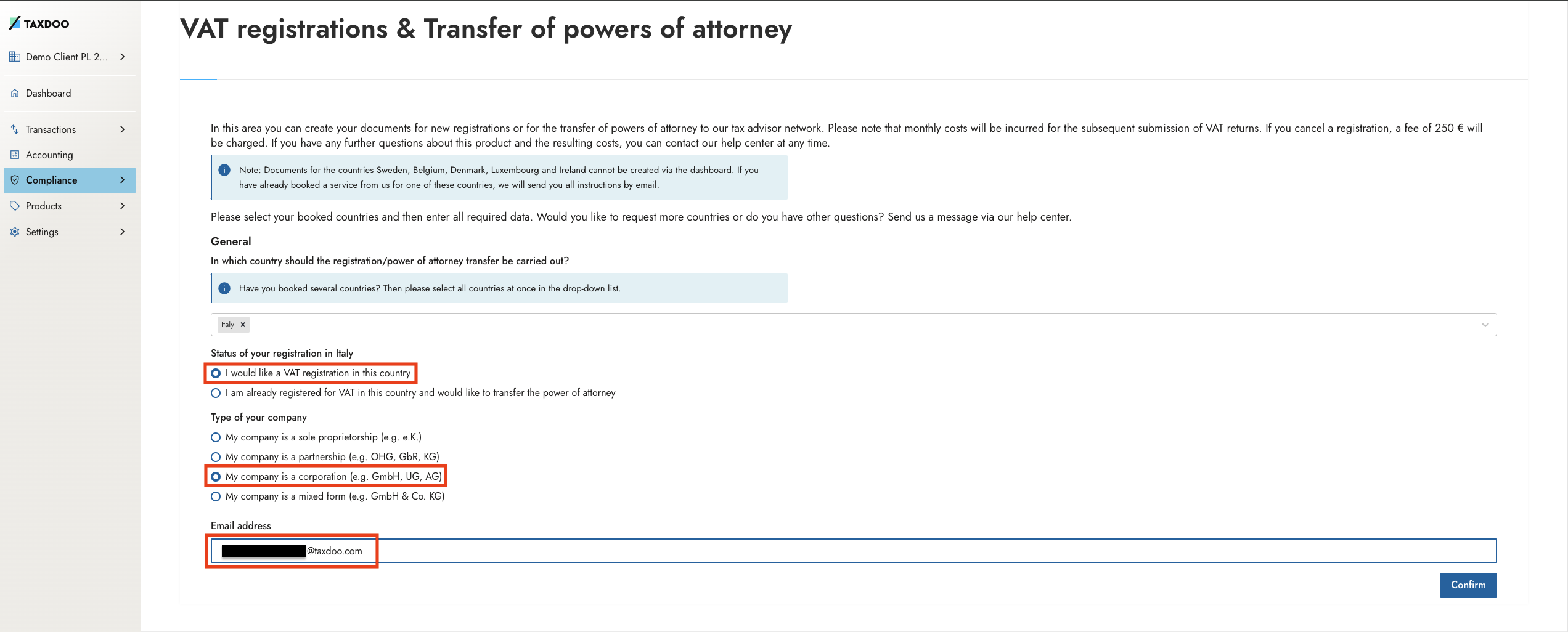 How does the process for VAT registrations / transfers of power of ...
